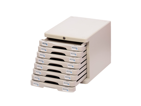 Chrome 8 Layers Cabinet with Lock - Penrex Chrome Stationery