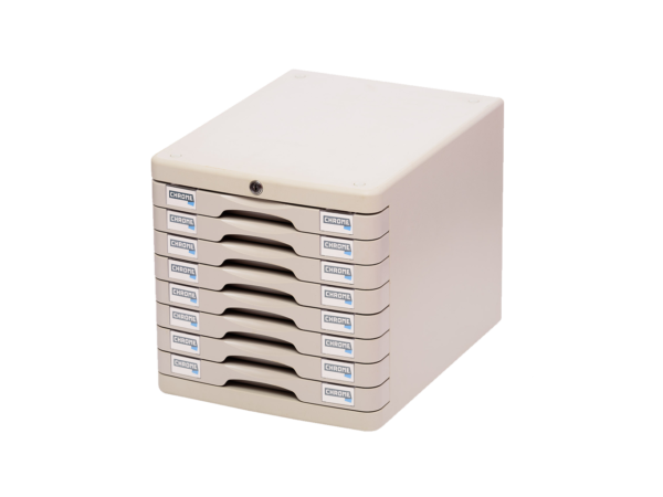 Chrome 8 Layers Cabinet with Lock - Penrex Chrome Stationery