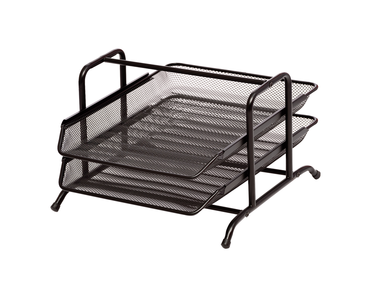 Chrome Mesh Document Tray 2 tier - Penrex Chrome Stationery