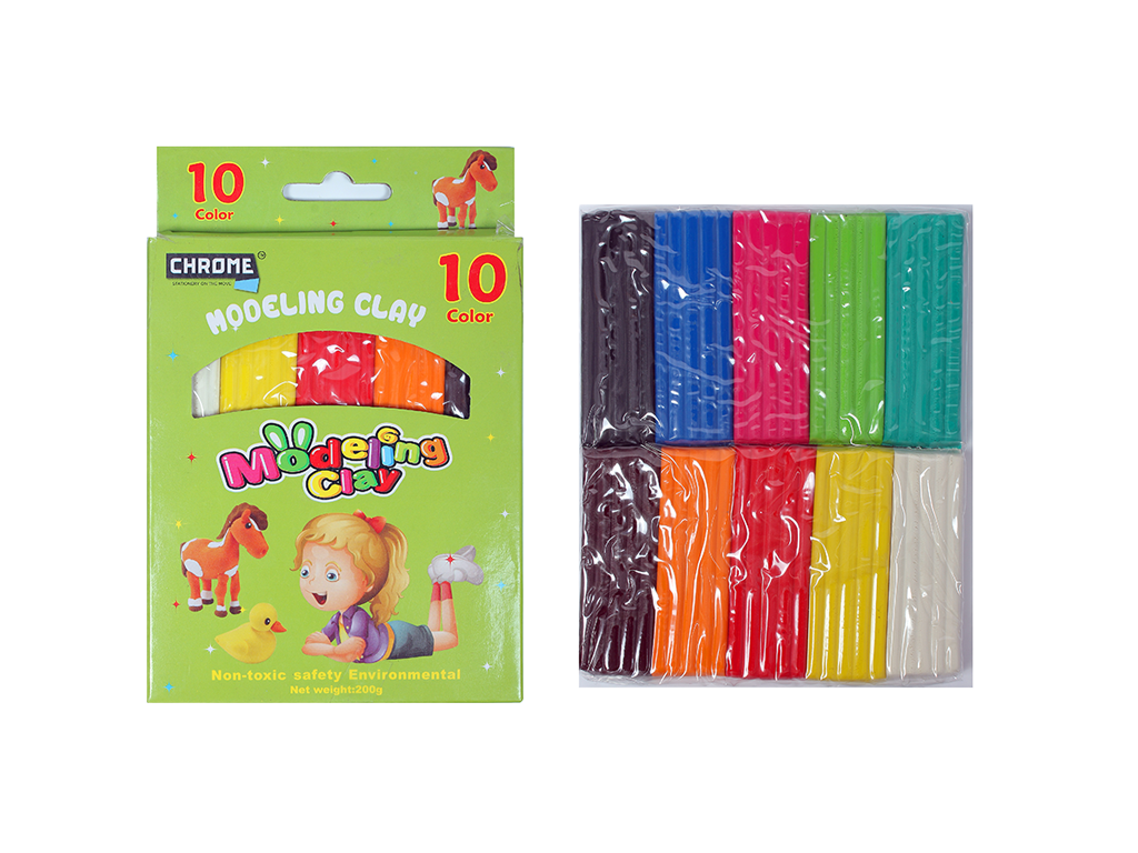 Chrome Modelling clay 10 colours - Penrex Chrome Stationery