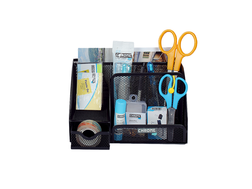 Chrome Mesh Penstand - Penrex Chrome Stationery