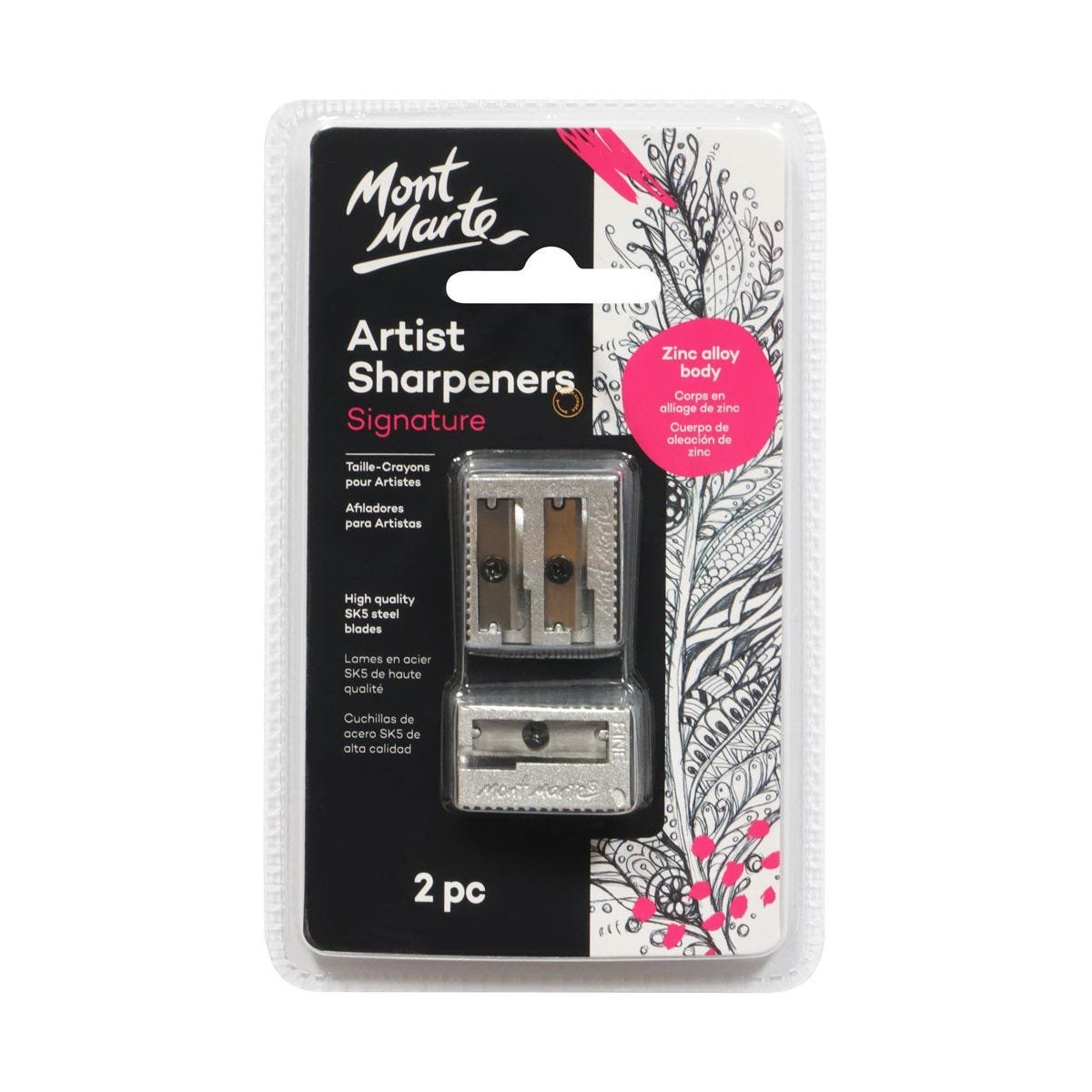 Mont Marte Artists Sharpener Set - Penrex Chrome Stationery